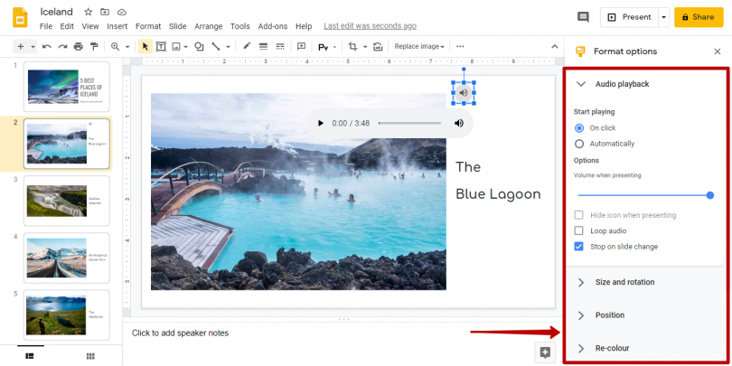 How to Add Audio to Google Slides: Record Voice Overs/Narration